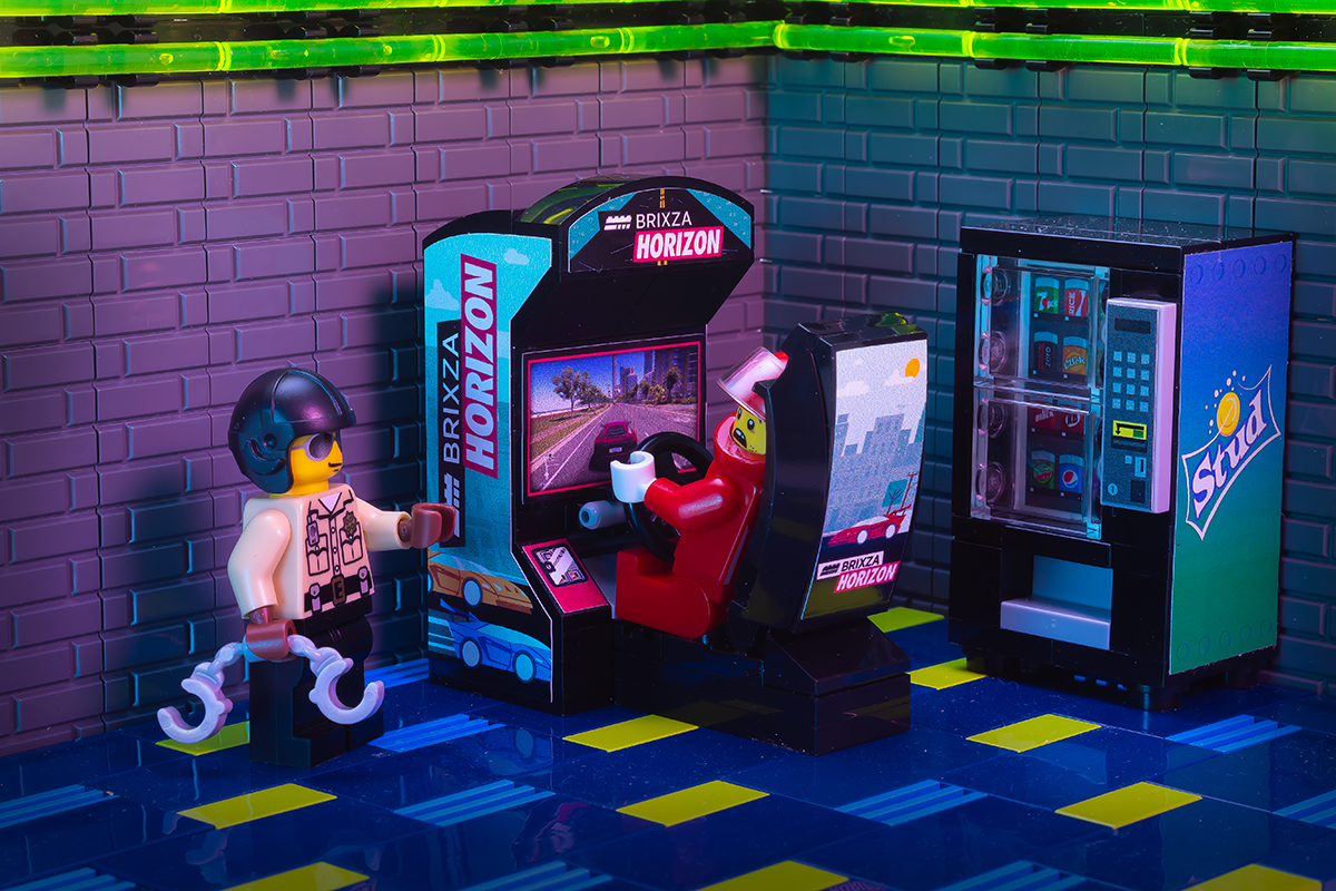 New! Custom LEGO Racing Arcade, Pool Table + Exclusive Dot-Man | The ...