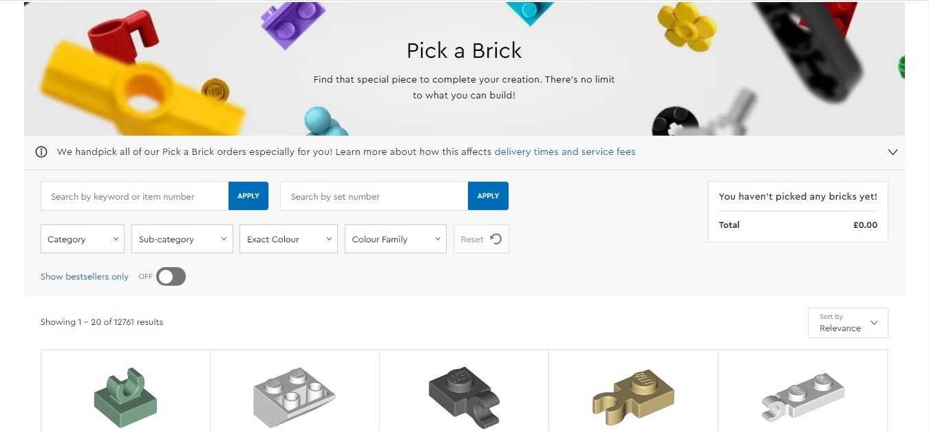 Revamped LEGO.com Pick a Brick Launches in Europe | The Brick Show